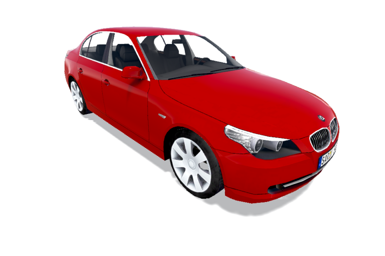 BMW E60 3D model low poly