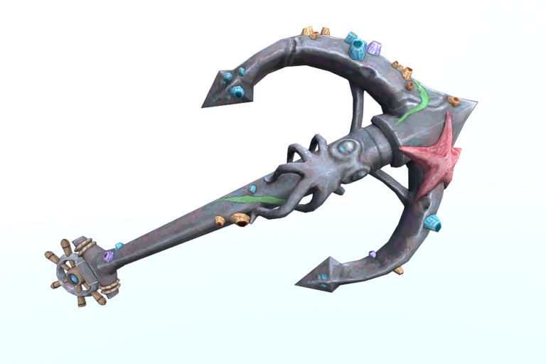 low poly anchor weapon 3D model free