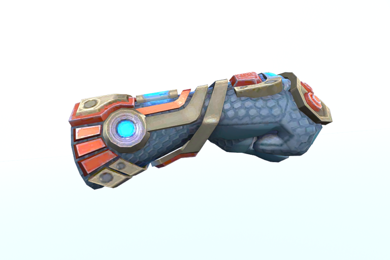 low poly gauntlet weapon 3D model